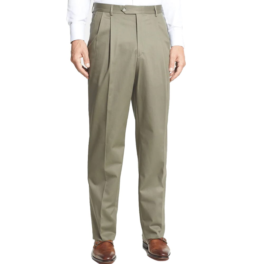 100% Cotton Performance Khakis – Pleated